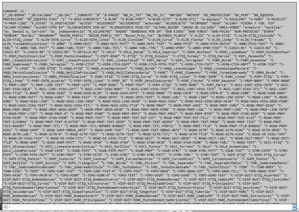 Rutina en visual Lisp que genera un listado de las capas del dibujo actual | DevCADLisp