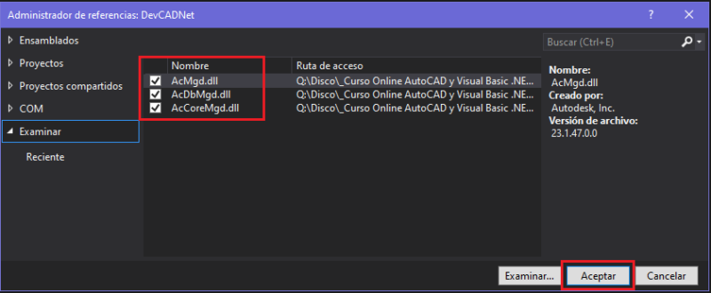 Proyecto Visual Basic Net Para Conectar Autocad Con Excel Mediante Una