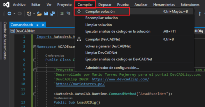 Proyecto Visual Basic .NET para conectar AutoCAD con Excel mediante una ...