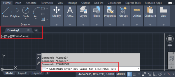Desactivar y ocultar el Tab de Inicio (Start) de AutoCAD | DevCADLisp