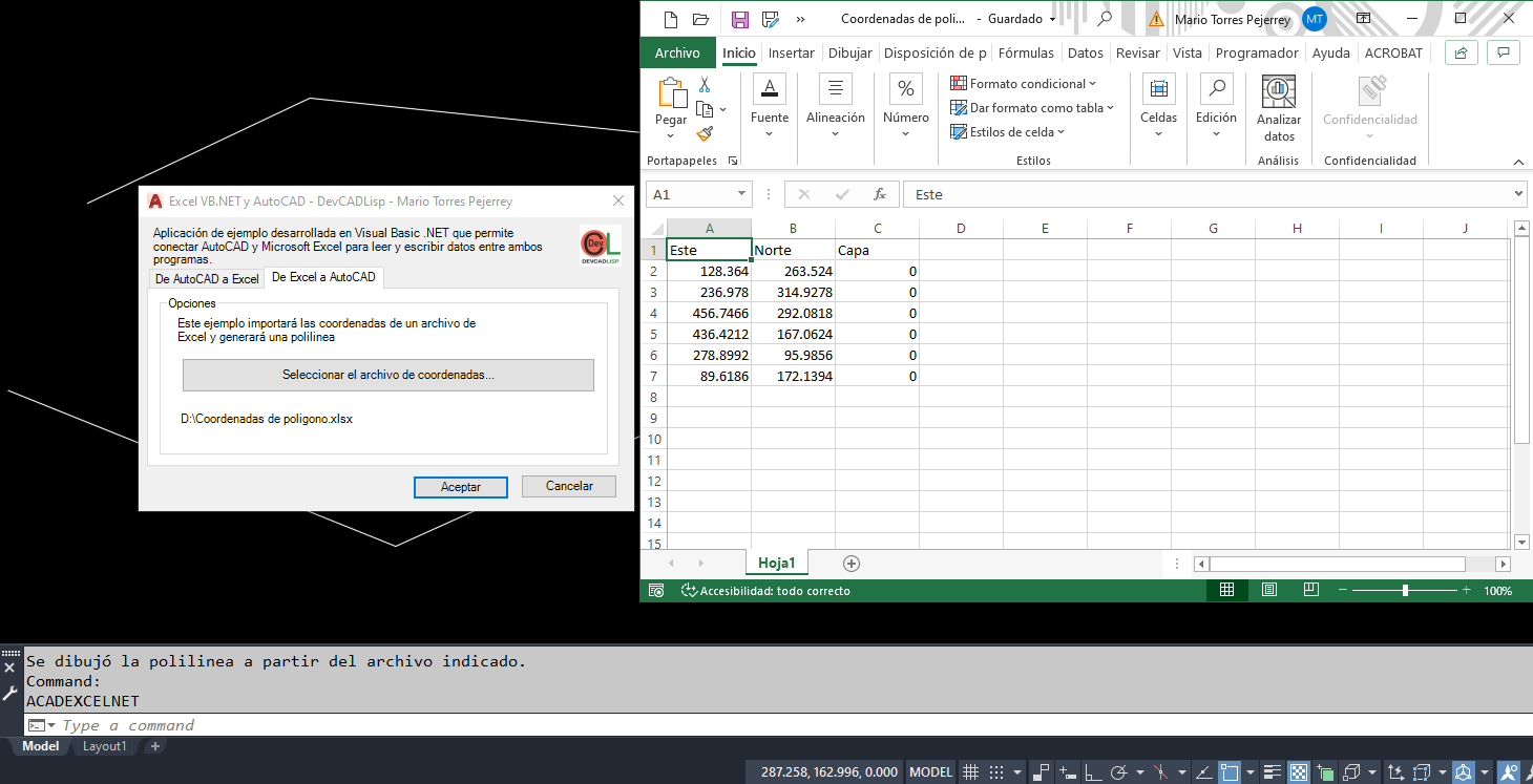 Proyecto Visual Basic .NET para conectar AutoCAD con Excel mediante una ... Proyecto Visual Basic .NET para conectar AutoCAD con Excel mediante una ...